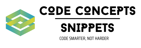 Code Concepts Snippets – Coding tips and more